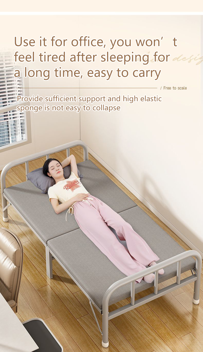 Sponge bed Portable Bed Single Bed Folding Bed Easy To Fold Without ...