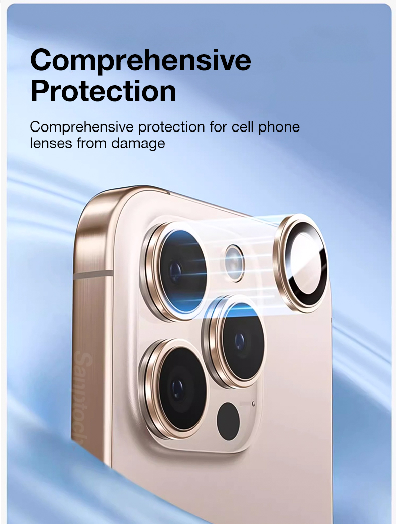 【1 Set】Sanptoch Dustproof Alloy Glass Lens Protection For iPhone 16 ...