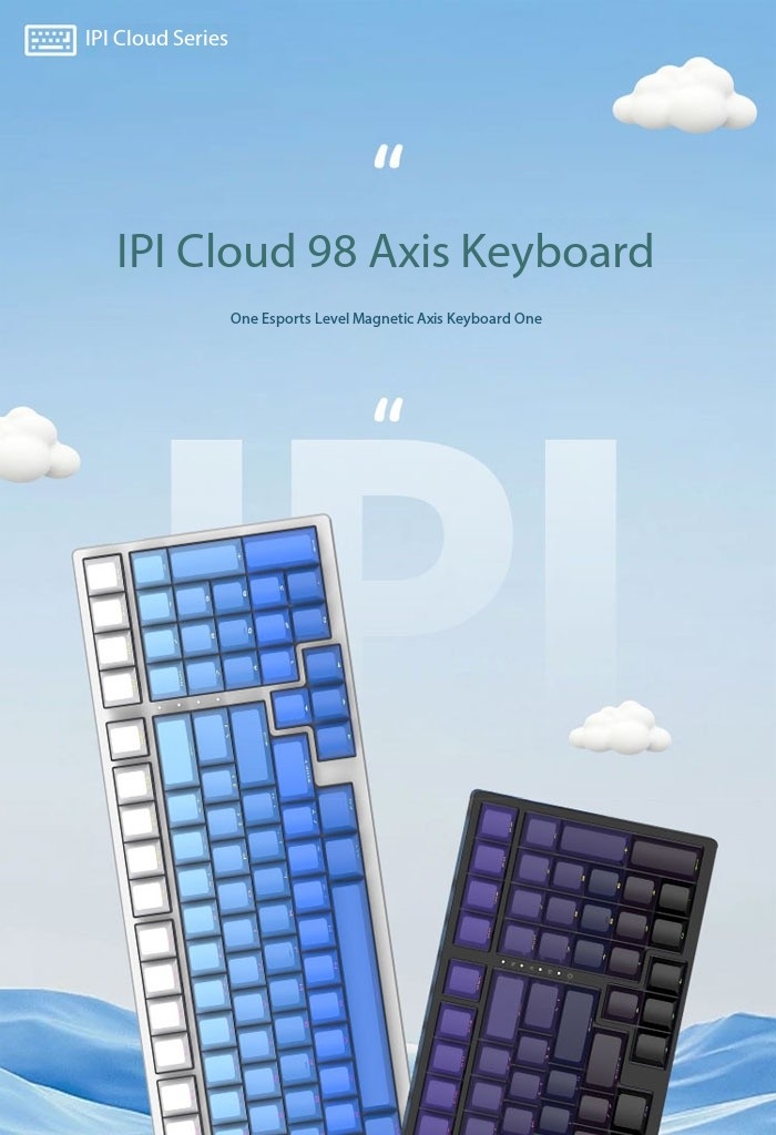 IPI Cloud98 RGB Keyboard Rain and Dew magnetic switch Game Low latency ...