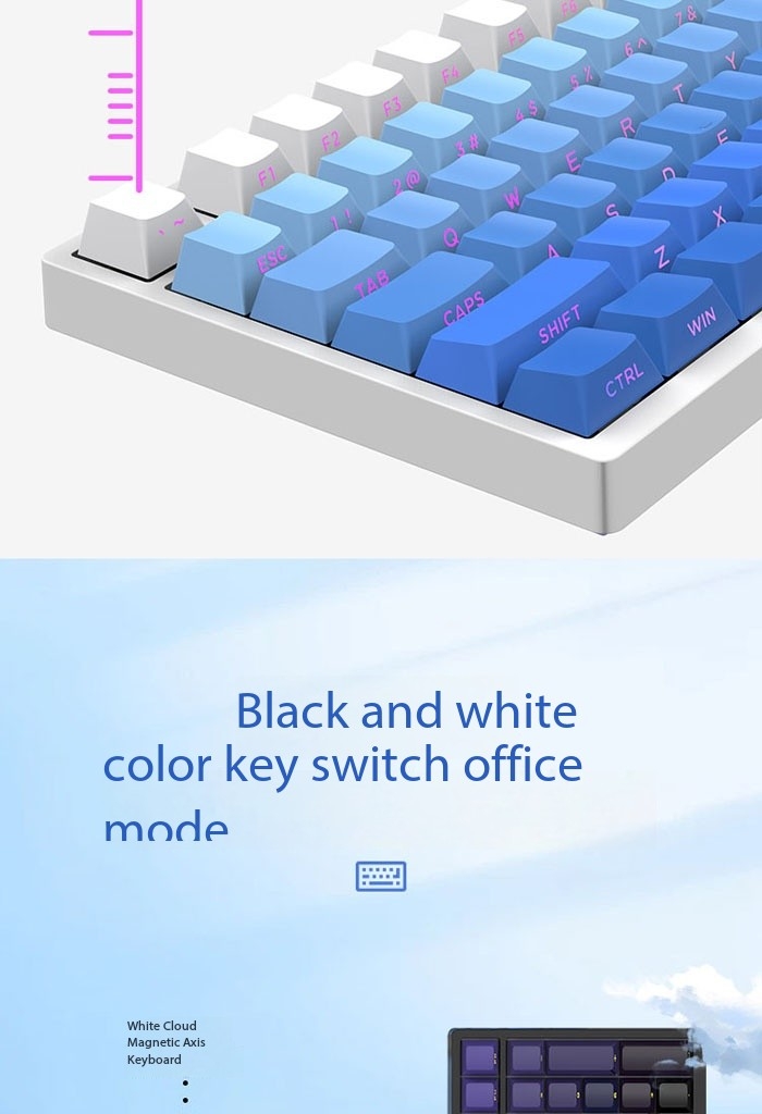IPI Cloud98 RGB Keyboard Rain and Dew magnetic switch Game Low latency ...