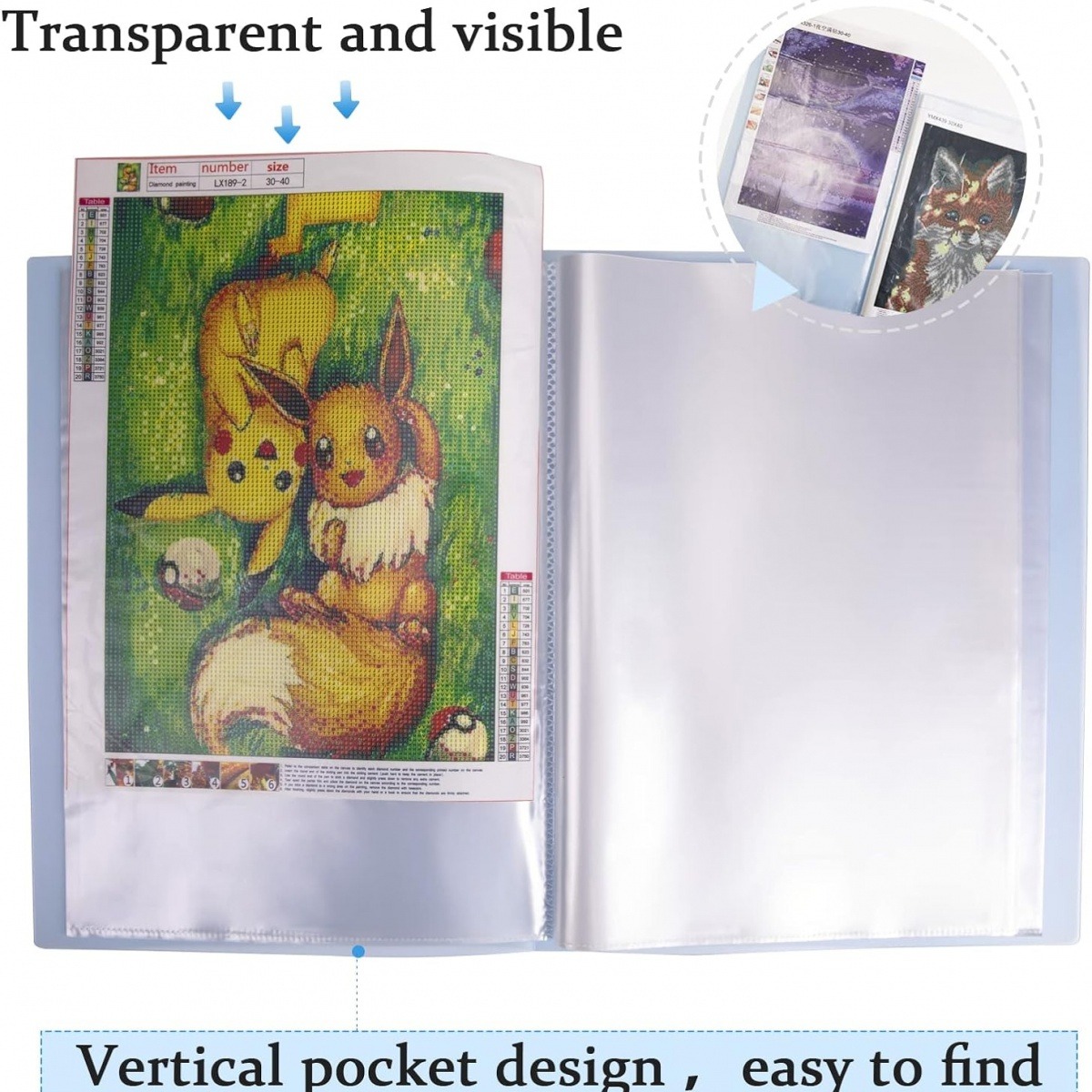 A3 Clear Book Paper Organizer Clear Folder Organizer Clearbook Paper ...