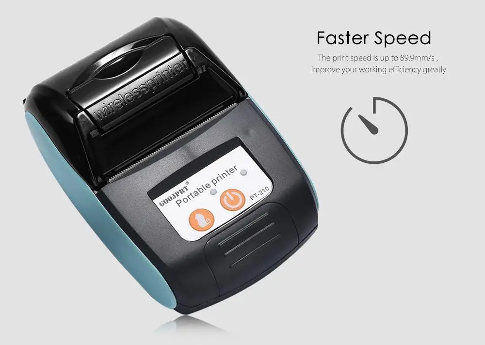 PT-210 printer Portable wireless Bluetooth thermal printer Portable ...