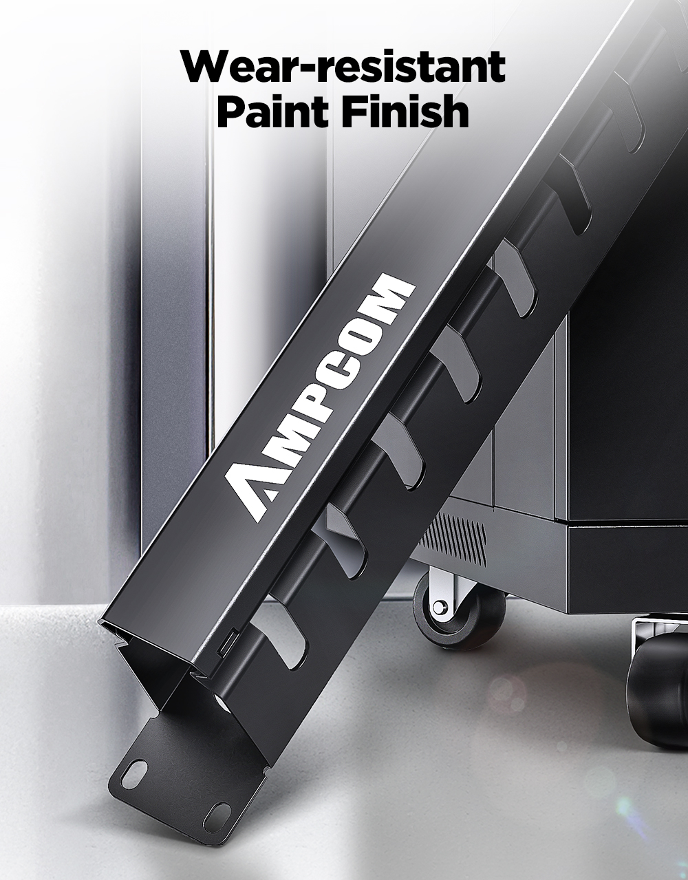 AMPCOM 1U Rack Mount Cable Management 19 inch, 12/24 Slot Metal Finger ...