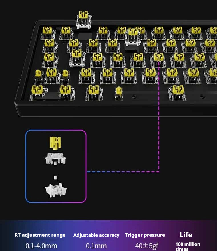 Lenovo xiaoxinK6 aluminum alloy wired magnetic axis keyboard, 8k return ...