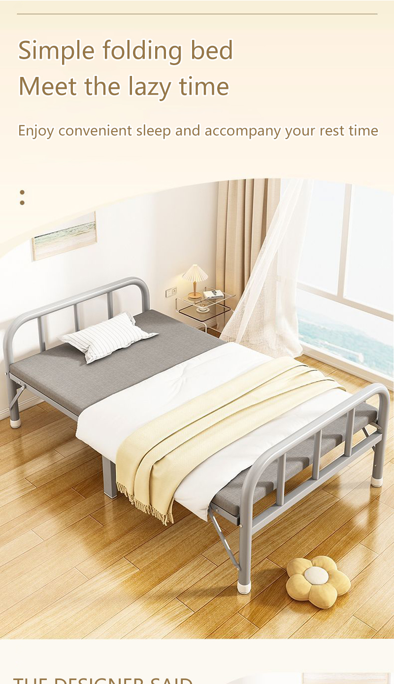 Metal Folding Bed 80/90/100CM Foldable Bed Frame Foam Bed Double/Single Bed | Shopee Philippines