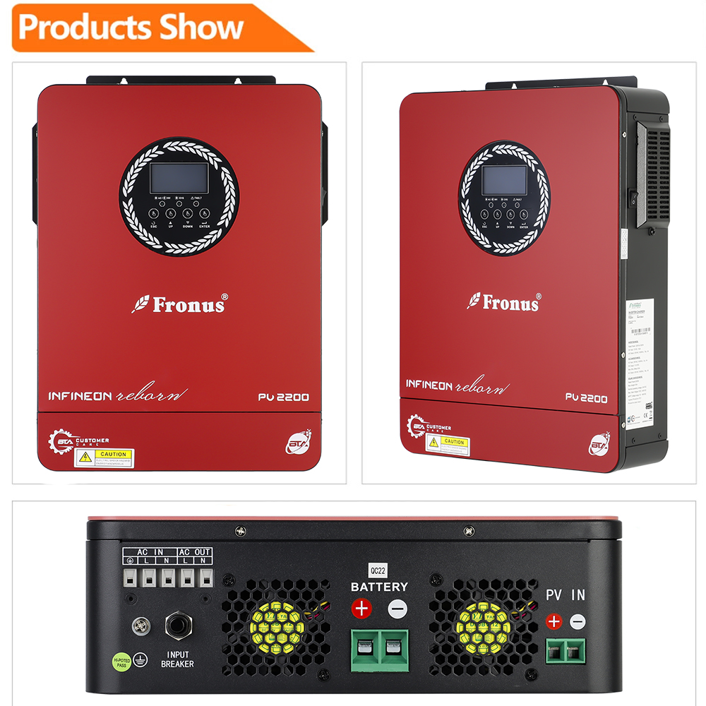 PowMr 1.8KW/3KW Hybrid Solar Inverter 230Vac PV Starting Voltage 55Voc ...