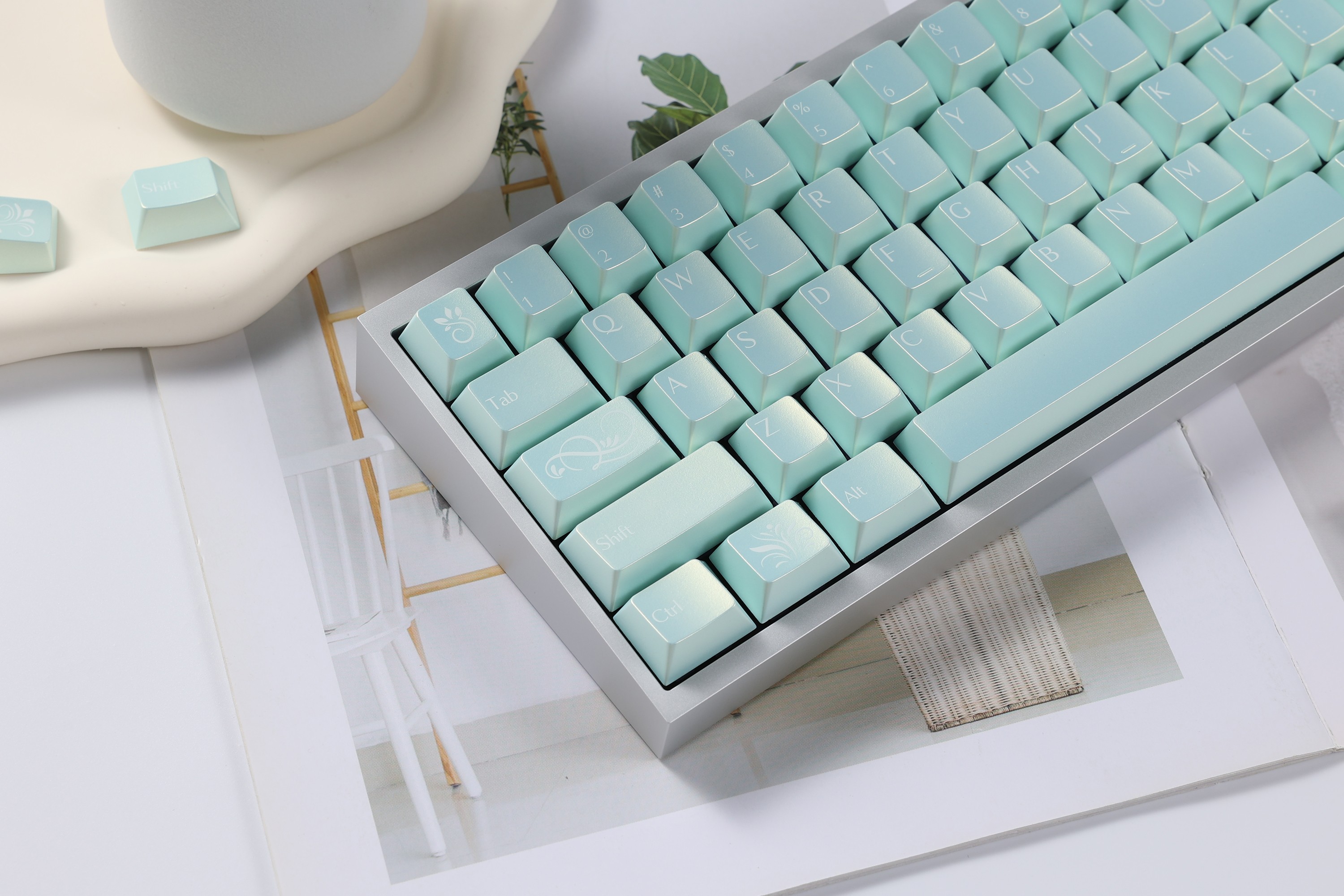 Pearlescent Moonlight White Cherry profile keycaps | Shopee Philippines