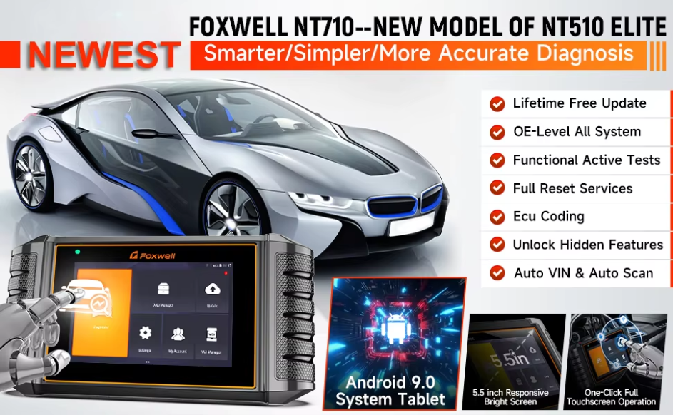 (Clearance Sale!)FOXWELL NT710 Bidirectional Automotive OBD2 Diagnostic ...