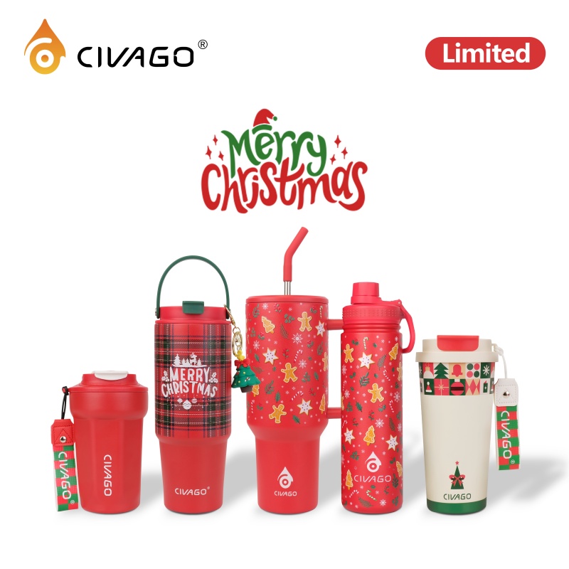 CIVAGO Christmas limited edition Stainless Steel Coffee Mug Vacuum ...