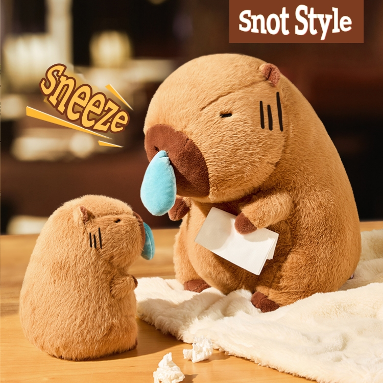 20cm/30cm Snotty Capybara Plush Toy with Automatic Retractable Snot ...
