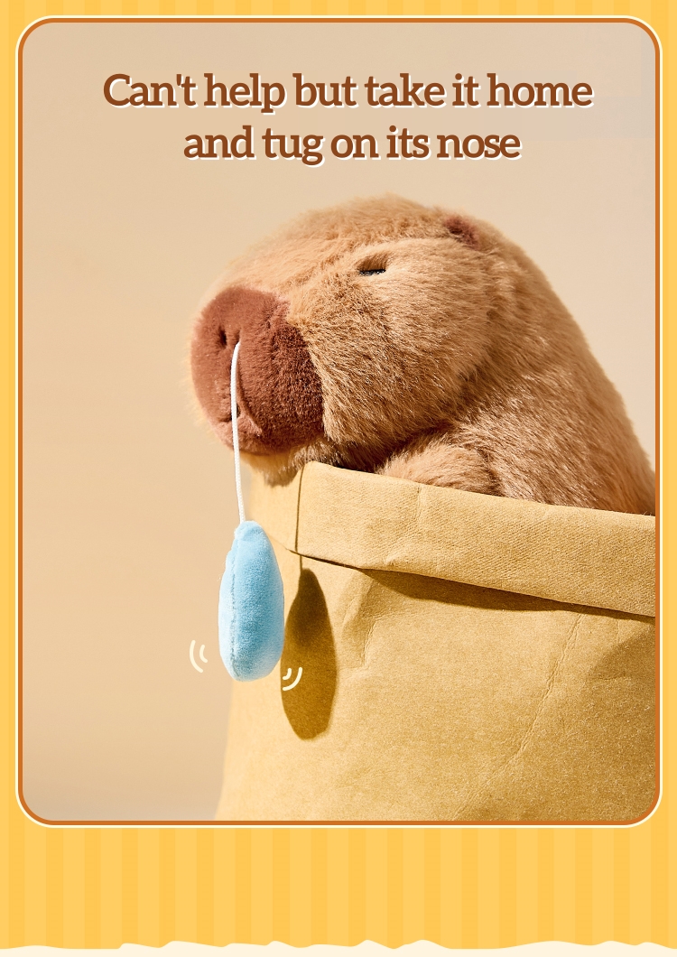 20cm/30cm Snotty Capybara Plush Toy with Automatic Retractable Snot ...