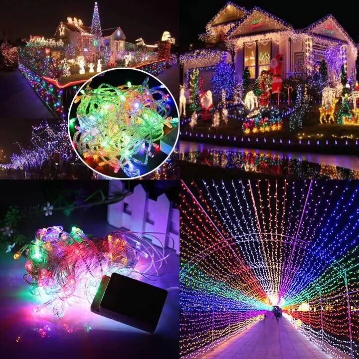 8 Modes 10M 100 LED Christmas String Lights With End Connector High ...