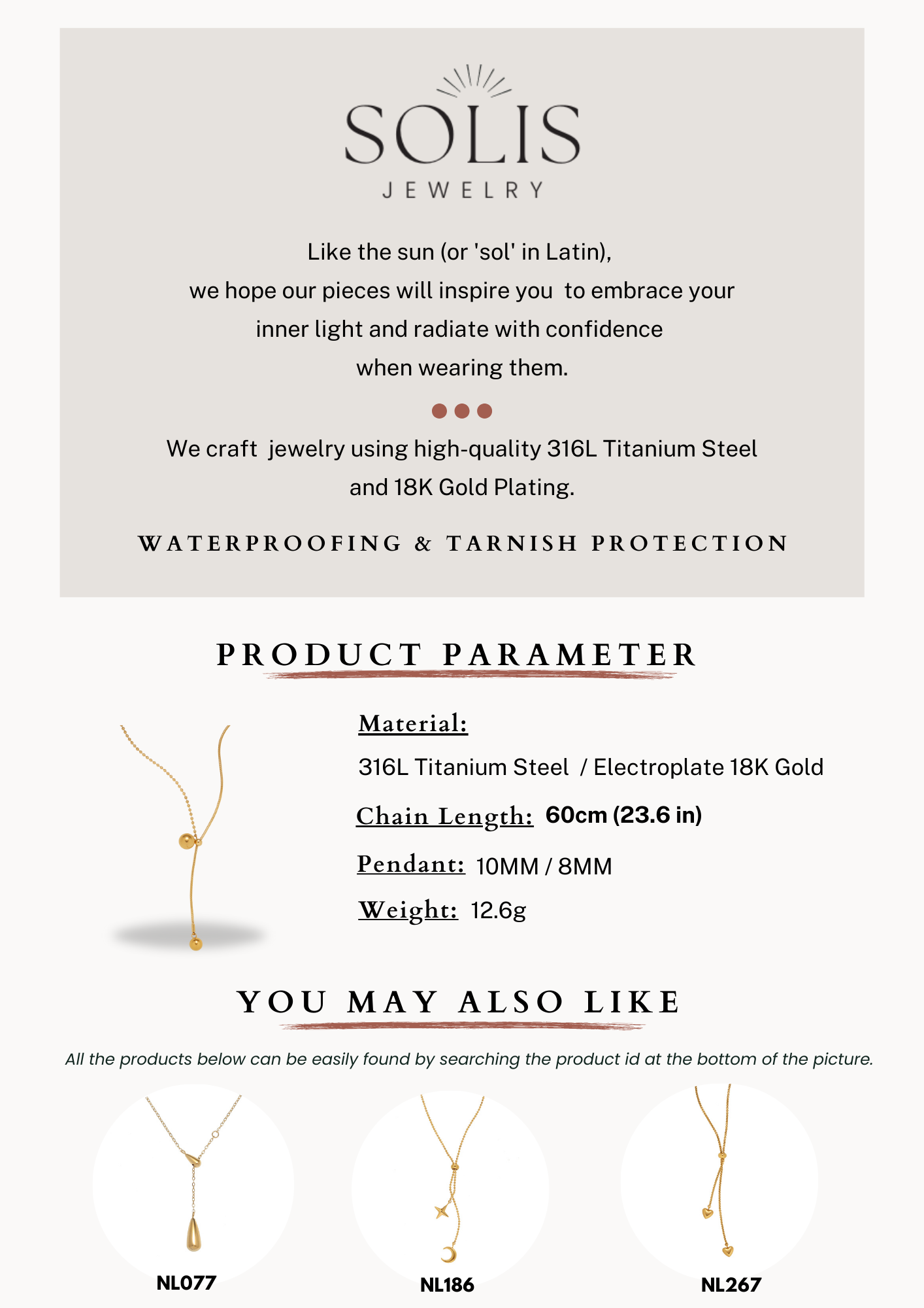 Long Adjustable Bead Pendant Tassel Silver Chain Necklace • Waterproof ...