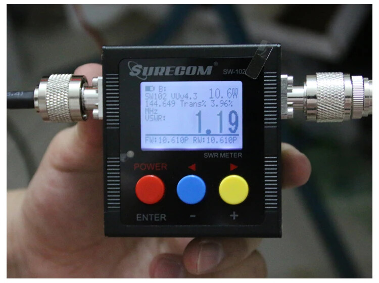 SURECOM SW-102 N type 125-525Mhz VHF / UHF Antenna Power and SWR ...