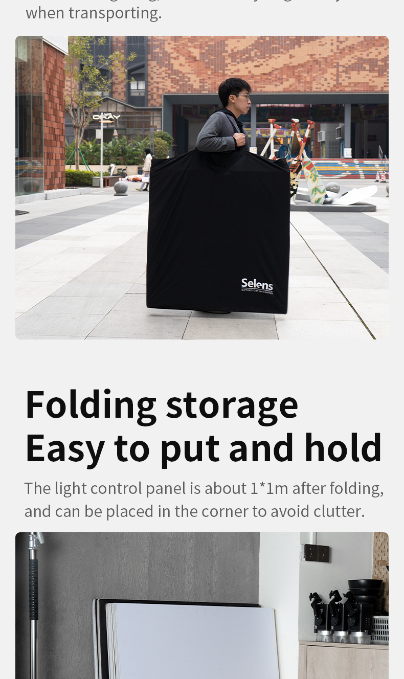Selens V-FOLD Photography Reflector 2M Portrait Shooting Light ...
