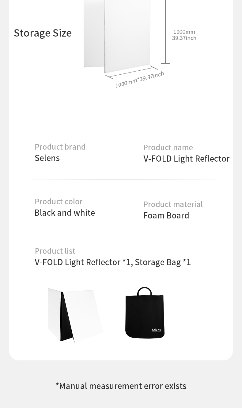 Selens V-FOLD Photography Reflector 2M Portrait Shooting Light ...