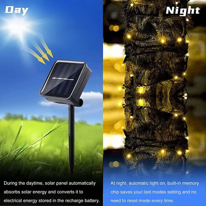 Solar String Lights LED Fairy Light Outdoor Waterproof For Christmas ...