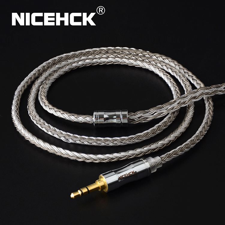 NICEHCK C16-4 16 Core Silver Plated Cable MMCX/2Pin/QDC/NX7 Pin Earphone Upgrade Cable For KZ ...
