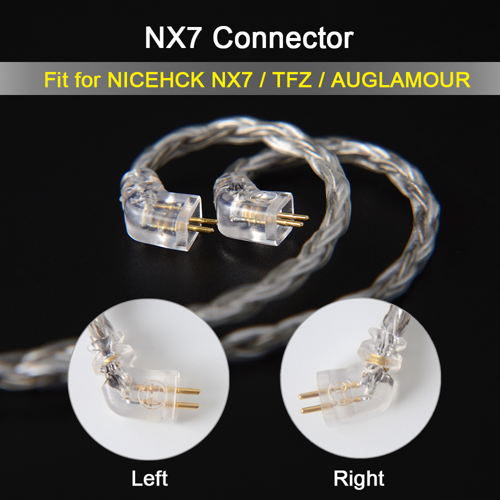 NICEHCK C16-4 16 Core Silver Plated Cable MMCX/2Pin/QDC/NX7 Pin Earphone Upgrade Cable For KZ ...