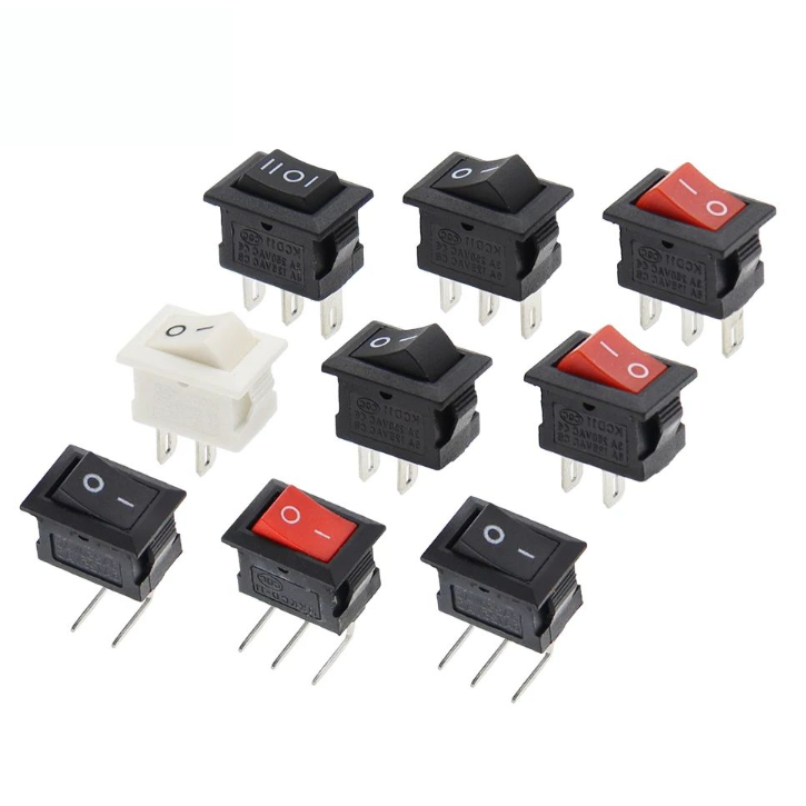 20pcs Push Button Switch 10x15mm SPST 2Pin 3A 250V KCD11 Snap-in ON/OFF ...
