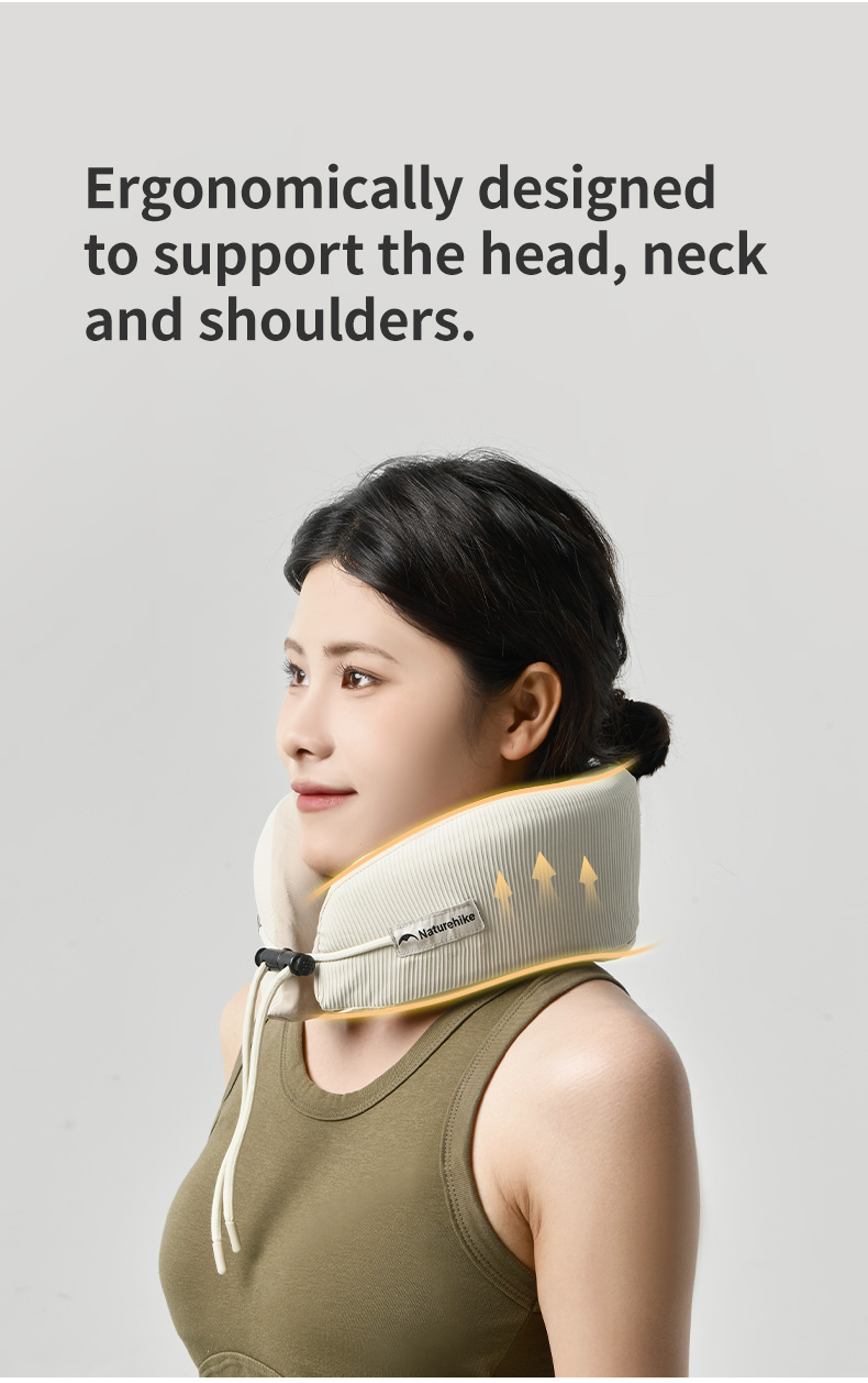 Naturehike U Shaped Neck Pillow Memory Foam Cotton for Travel Nap ...