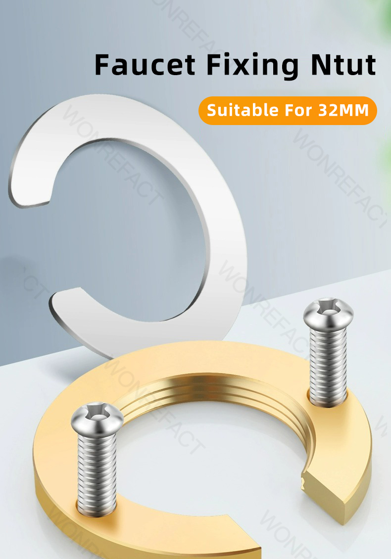Brass/Stainless steel Faucet Fixing Accessories Faucet Lock Nut ...