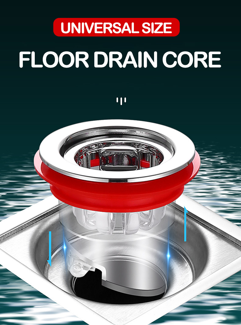 Universal Bathroom Floor Drain Core Insect Proof Pipe Hole Cover Anti ...