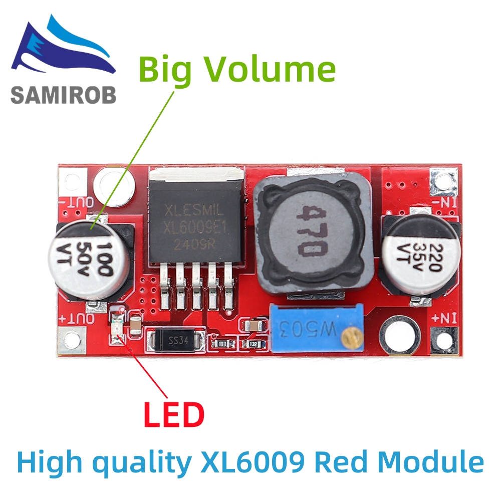 XL6009 DC-DC Booster Module Red Board 5-40V 15W Power Supply Output Adjustable Super LM2577 Step ...
