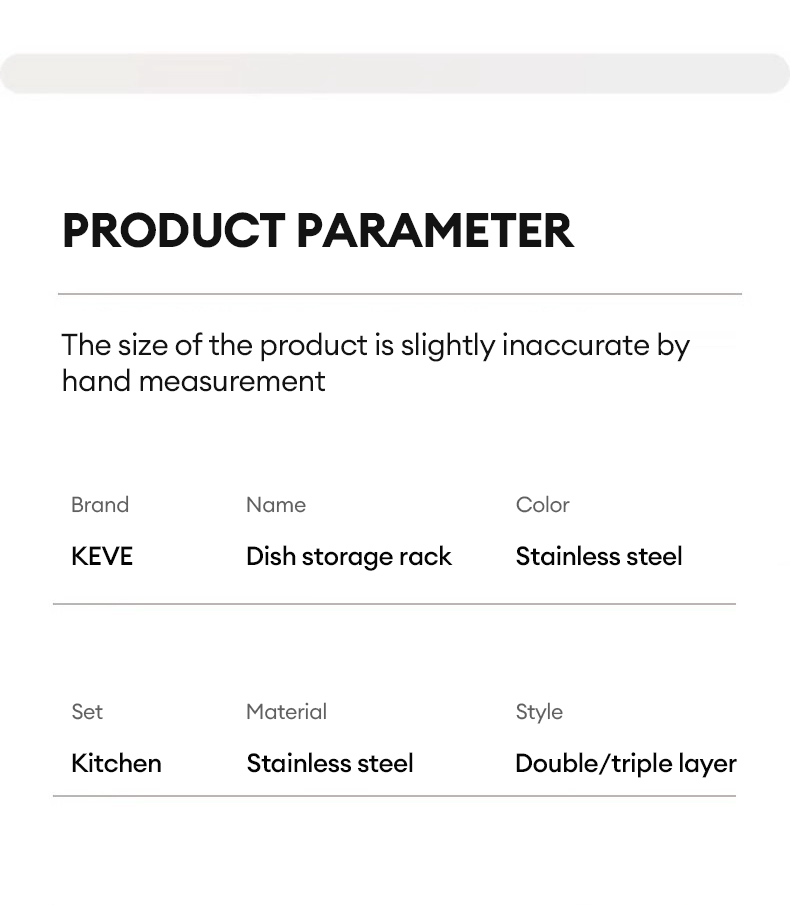 ICIC 2/3 Tiers 304 Stainless Steel Dish Rack Dish Drying Rack Chopping ...