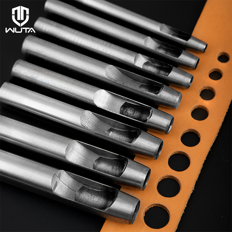 WUTA 6-15 Pcs Hollow Punch Set Round Hole Punch Tool Steel Leather ...