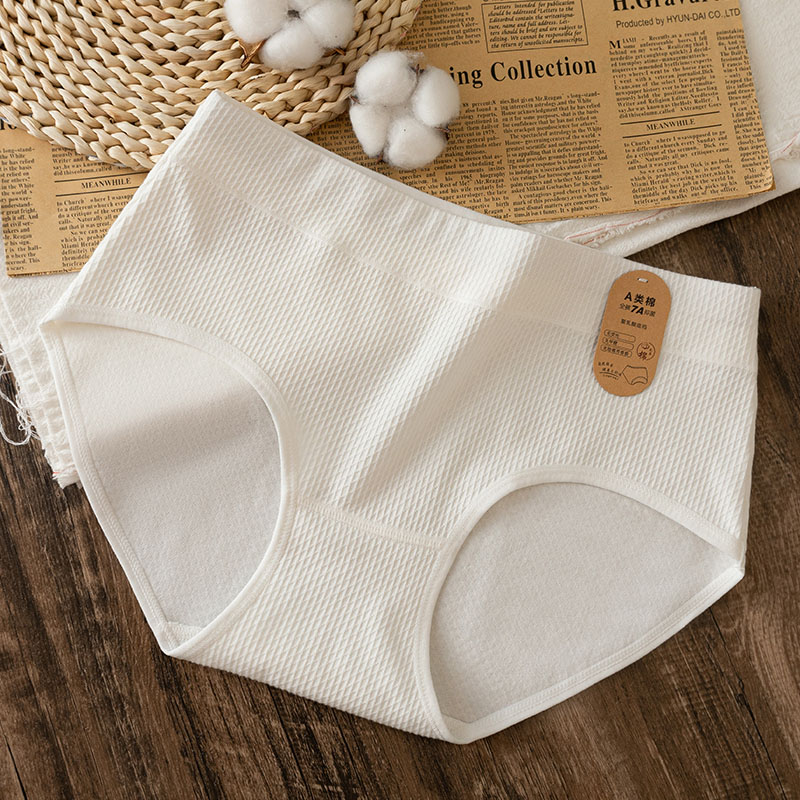 4pcs/set Women Mid Waist Panty Soft Cotton White Panties Underwear Undies | Shopee Philippines