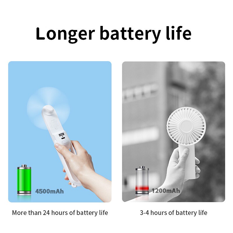 Mini Fan Rechargeable Portable Handheld Handy USB Pocket Personal ...