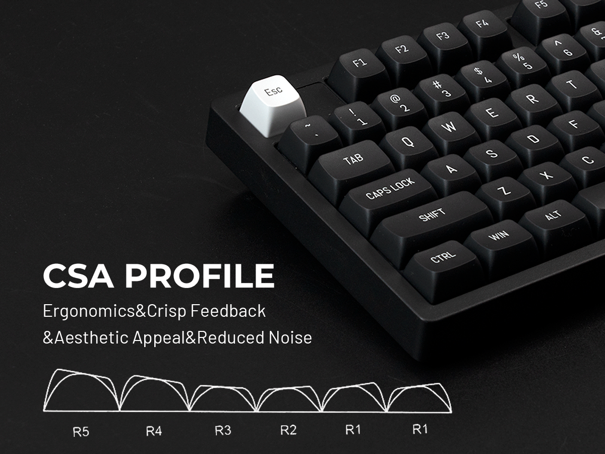 XVX Minimalist White keycaps XVX profile Double Shot PBT Keycaps 137 ...