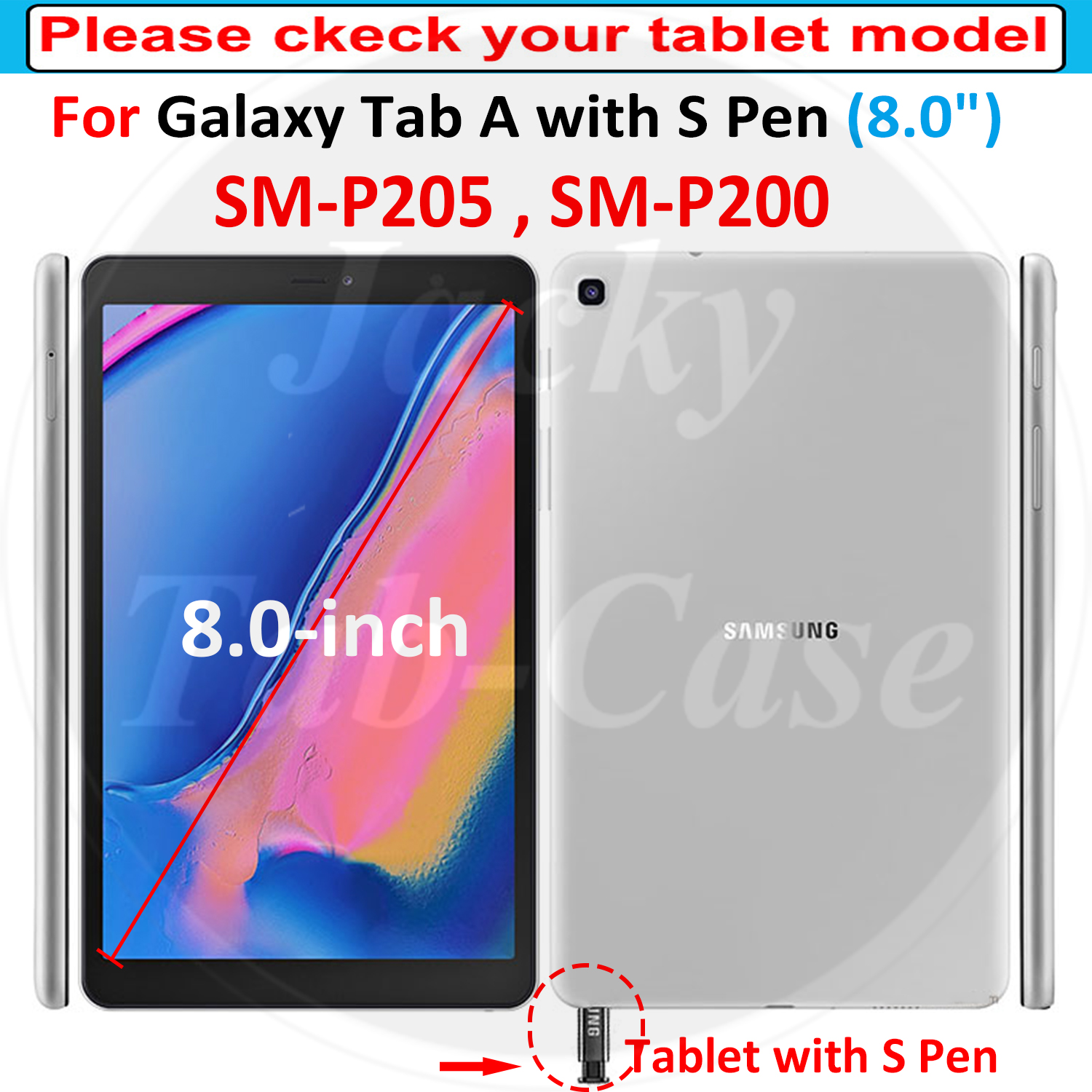 For SAMSUNG Galaxy Tab A with S Pen SM-P205 SM-P200 8.0 inch High ...