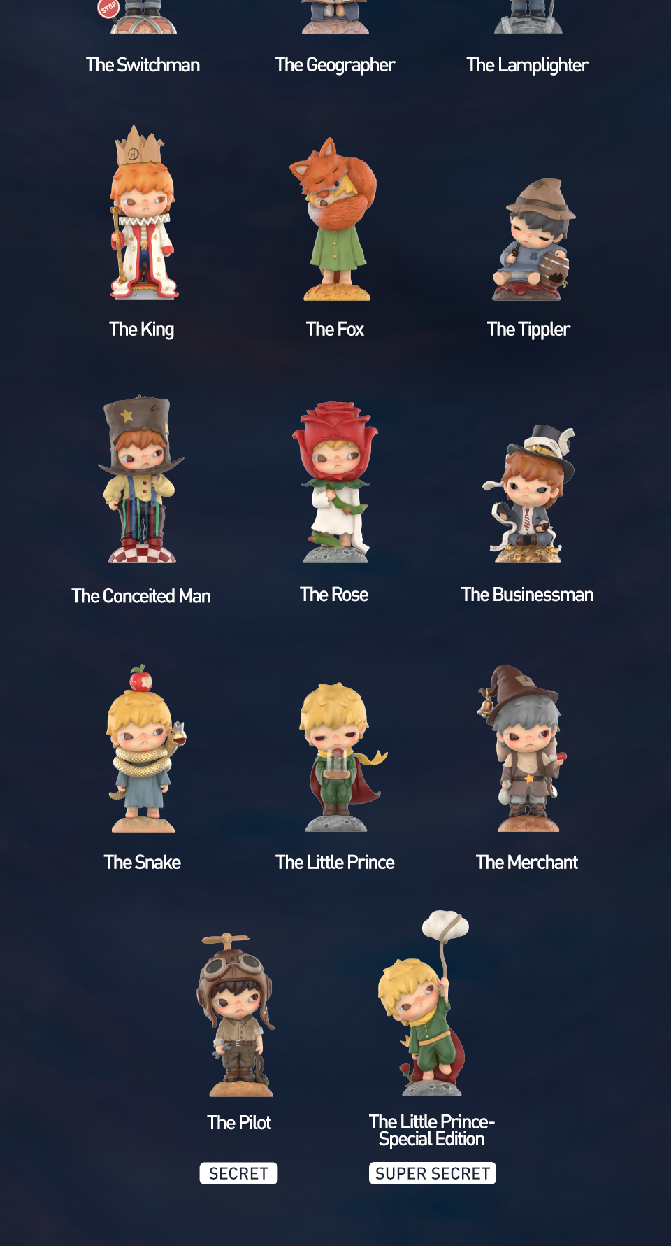 POP MART Hirono×Le Petit Prince Series Figures（Whole set） | Shopee ...