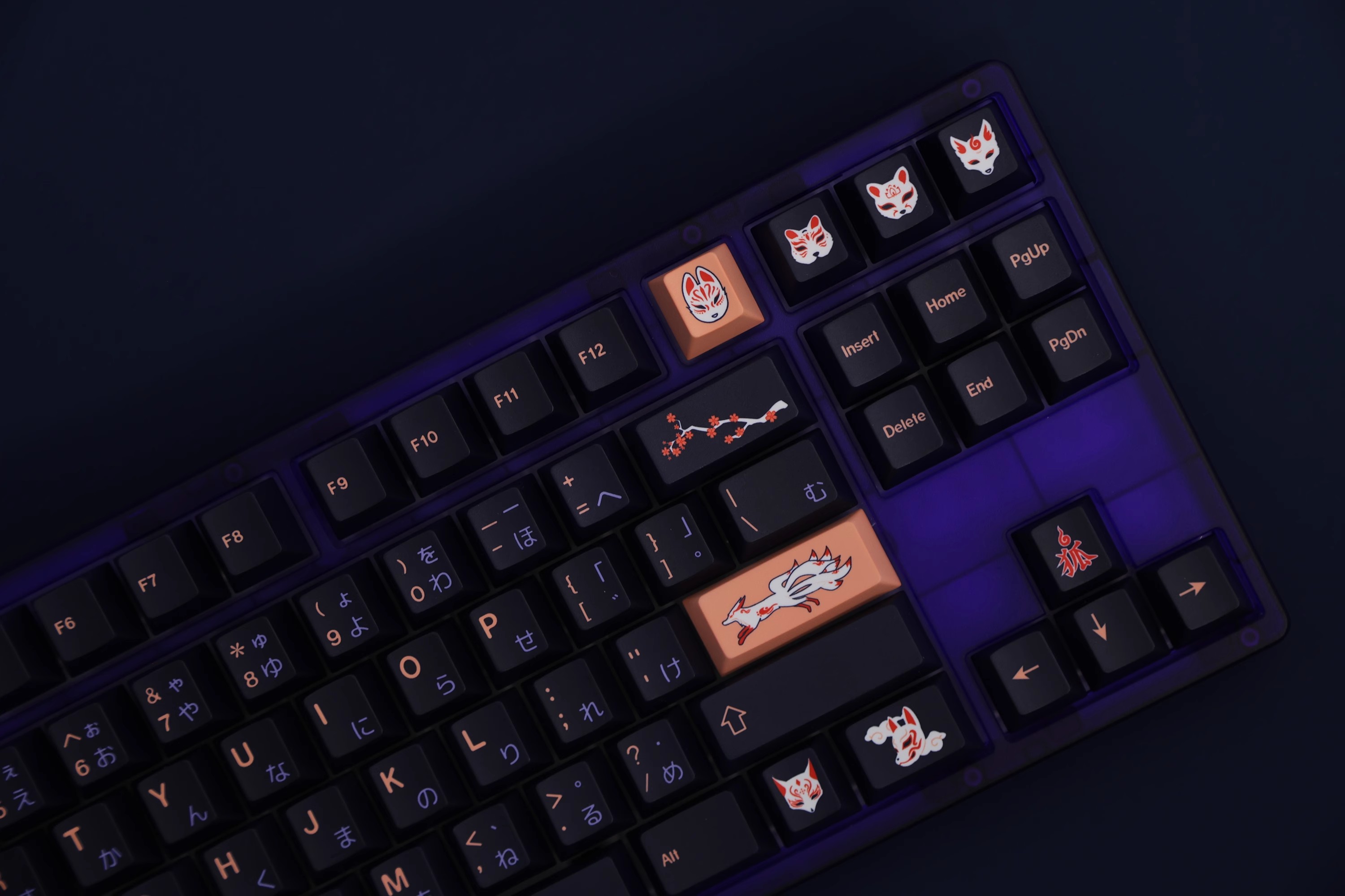 162 Keys GMK Kitsune Keycaps Set Cherry Profile PBT Dye Sublimation ...