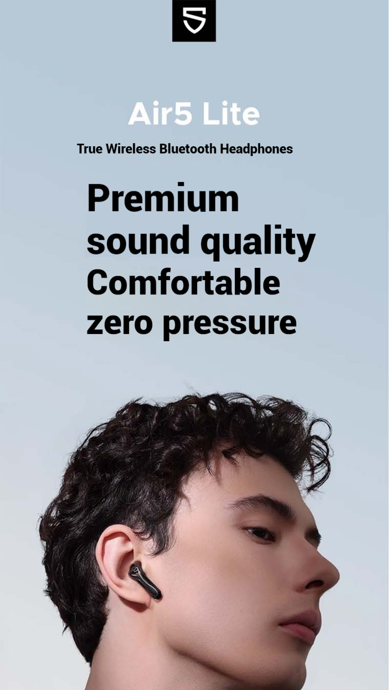 SoundPEATS Air5 Lite Bluetooth Headset Wireless semi-in-ear high sound ...