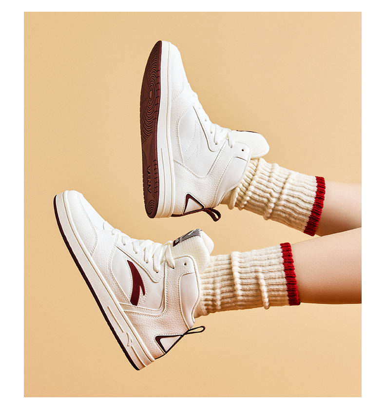 ANTA Women Sports Sneakers Trendy Fashion High Boot Versatile Casual ...