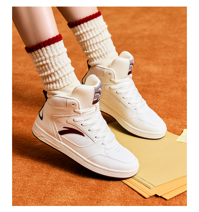 ANTA Women Sports Sneakers Trendy Fashion High Boot Versatile Casual ...