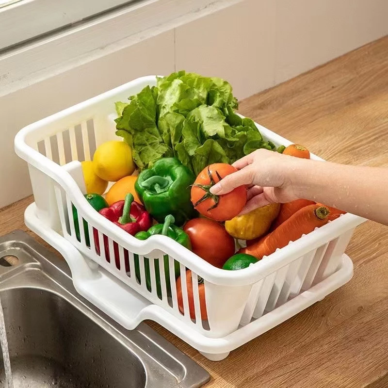 Plastic Kitchen Shelves Plastic Dish Rack Kitchen Utensil Dish Storage ...