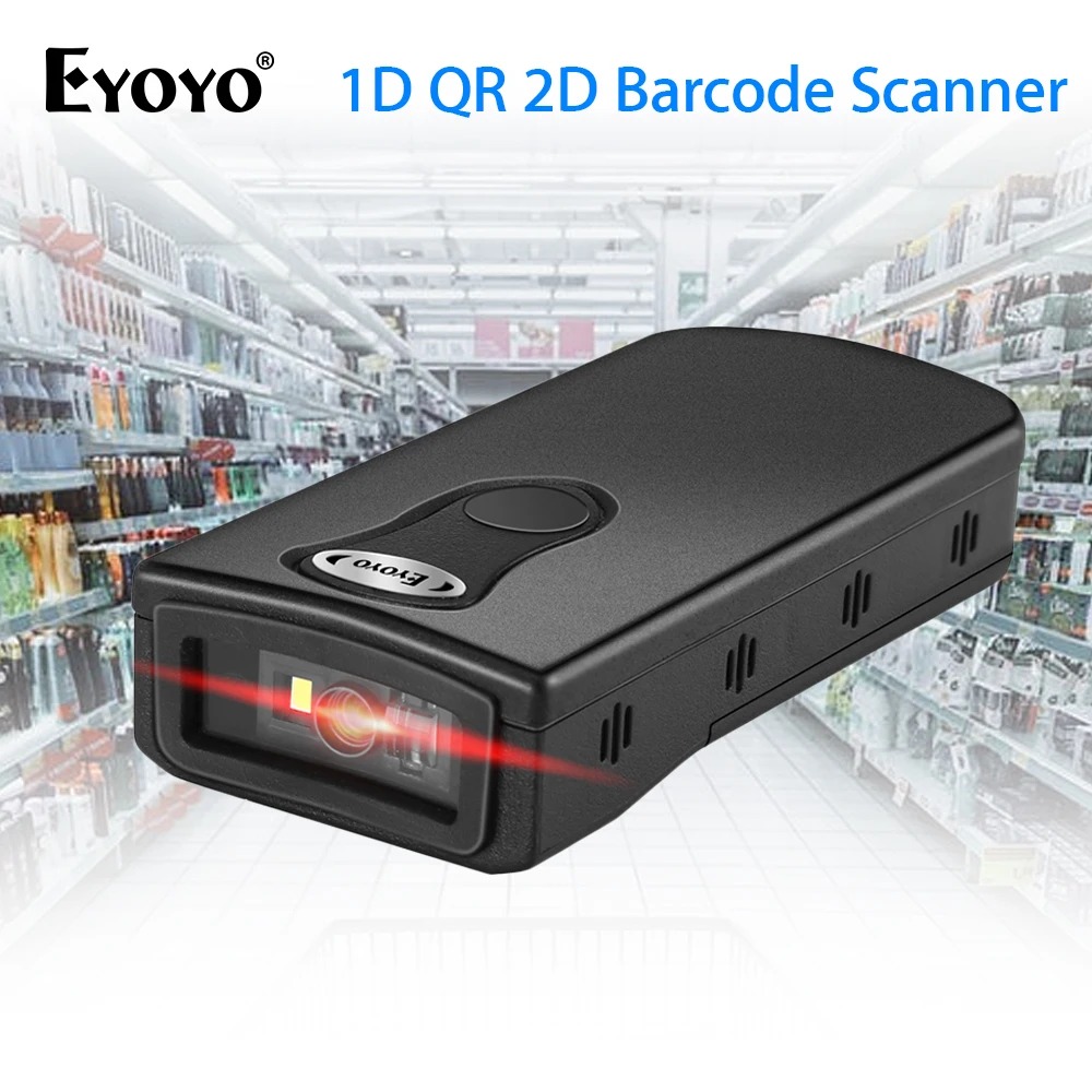 Eyoyo EY-014 Portable 3 in 1 Bar Code Reader CCD Bluetooth 2D Barcode ...