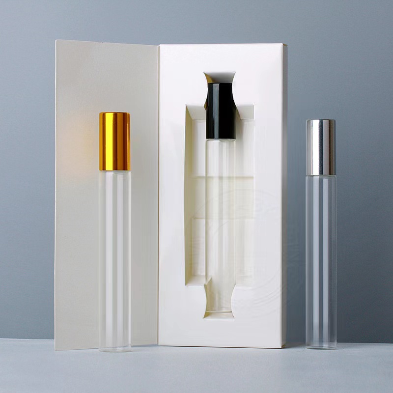 10Pieces 10ML Ball Oil Bottle Set with Paper Box Packaging Transparent ...