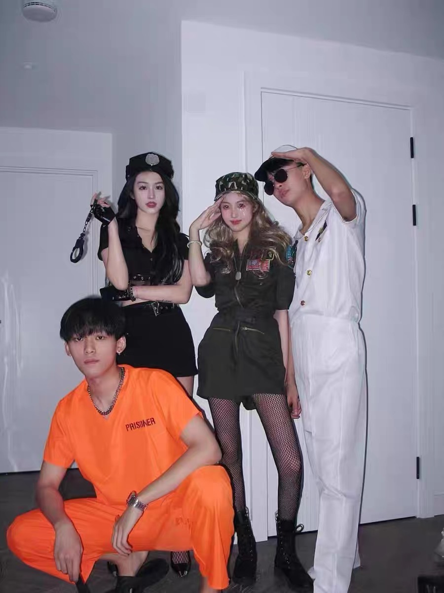 Cosplay Uniform Prisoner Uniform COS Adult Children Prison Uniform ...