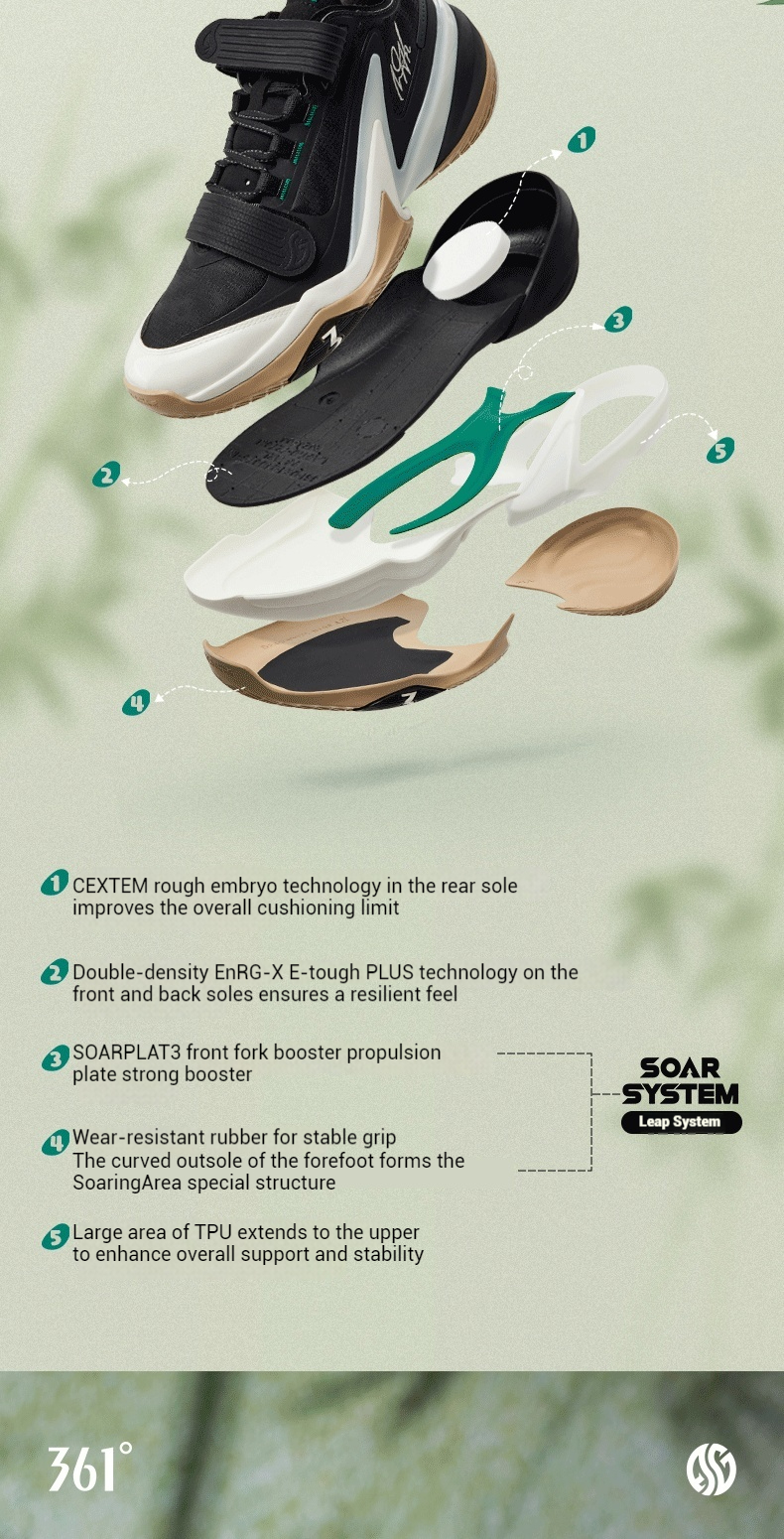 361 Degrees Ag5 Aaron Gordon Signature Men Basketball Shoes ...