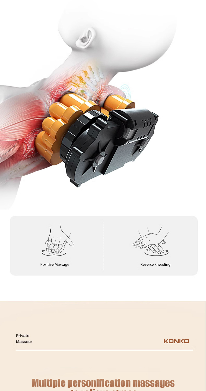 KONKO/ALLTOU 【Upgrade】 Electric Back Massager Pain Throw Pillow ...