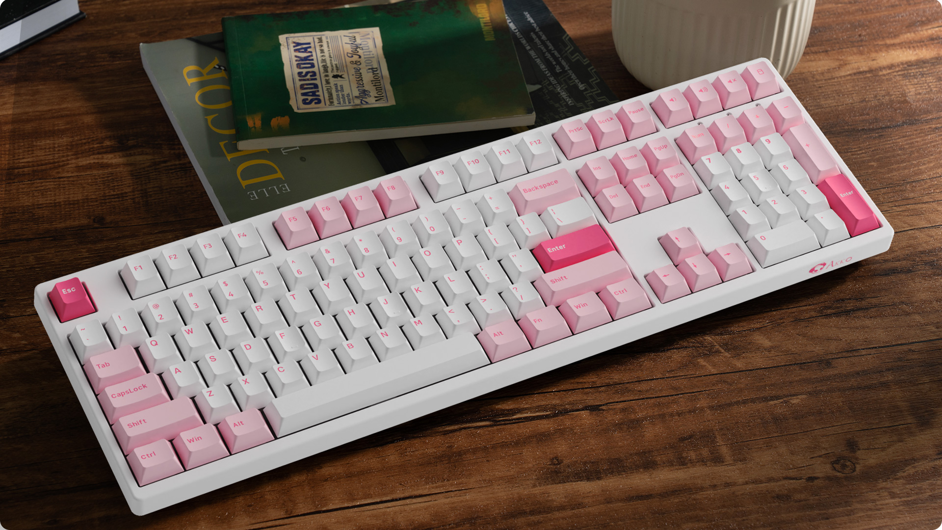 Akko Prunus Lannesiana 3108RF Wireless Mechanical Keyboard, Full-size ...