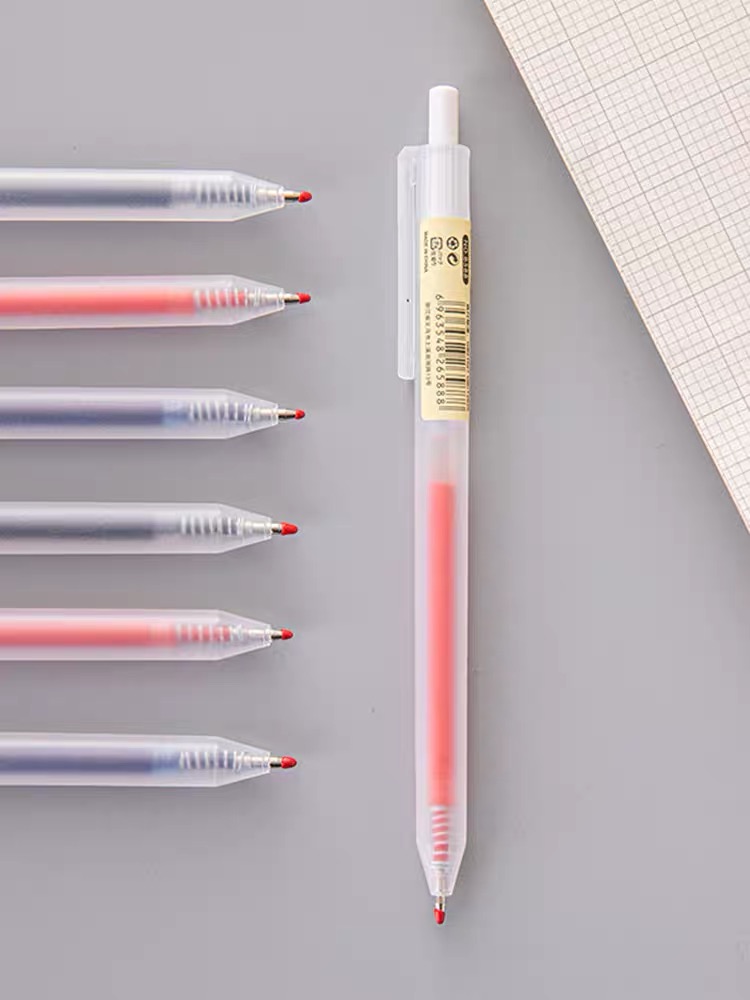 Simple and transparent style Gel Pen Press Gel Pen 0.5mm Black Ink ...