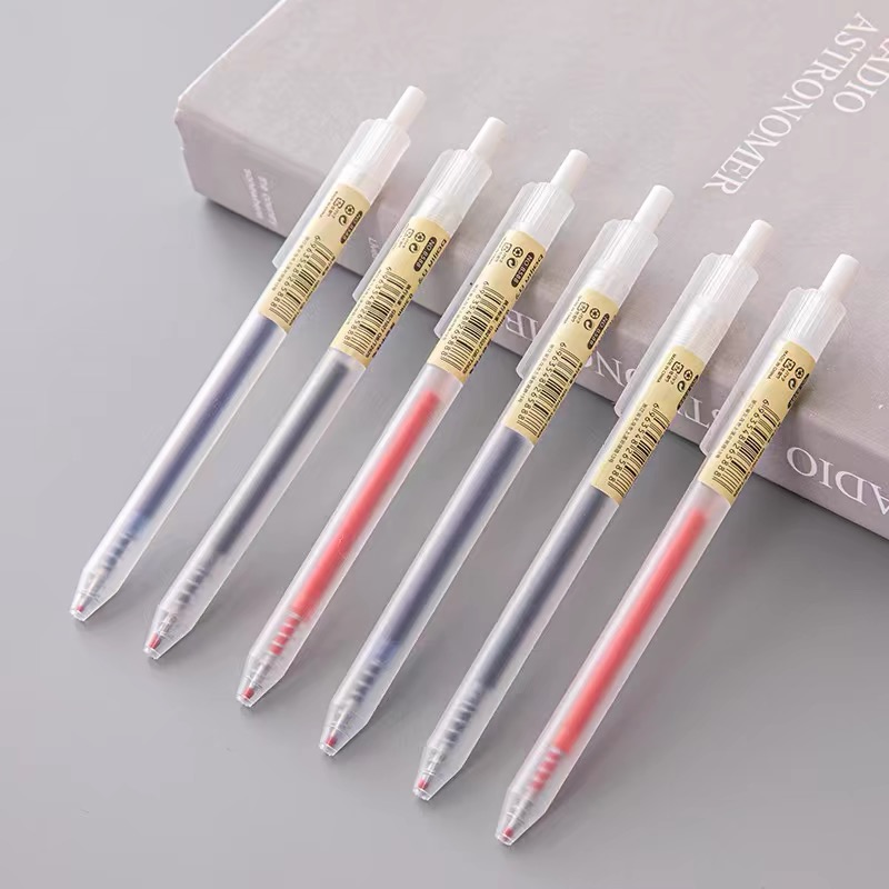 Simple and transparent style Gel Pen Press Gel Pen 0.5mm Black Ink ...