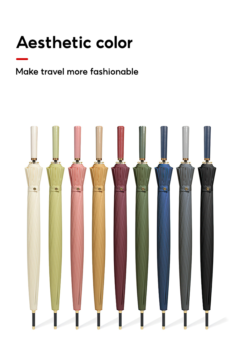 24k Big Automatic Umbrella outdoor long fibrella Umbrella Windproof ...