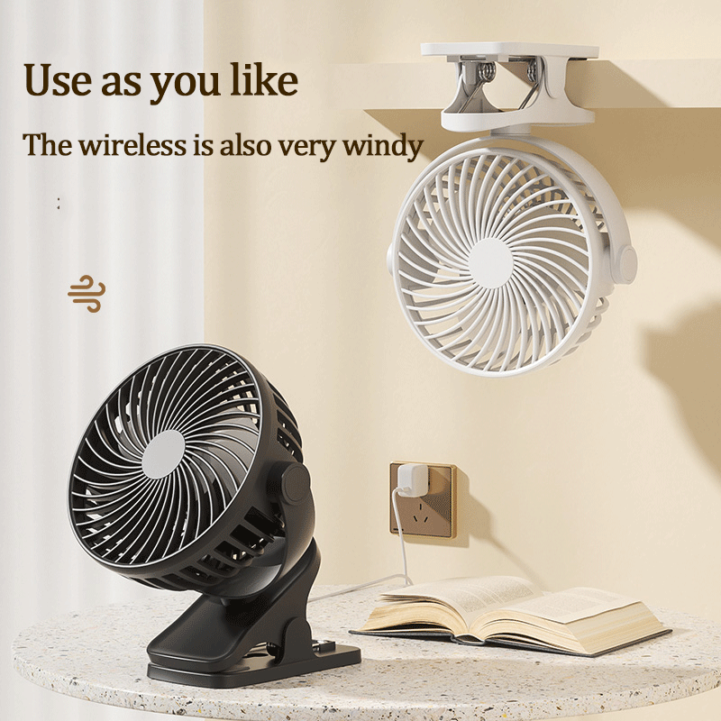 mini Clip Fan rechargable Stand Fan Clip Electric Fan Portable electric ...